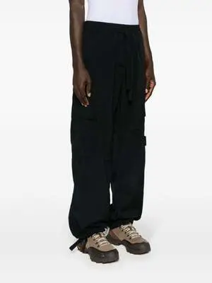 MSGM Straight-leg Ripstop Cargo Trousers With Drawstring Ankles