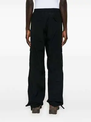 MSGM Straight-leg Ripstop Cargo Trousers With Drawstring Ankles
