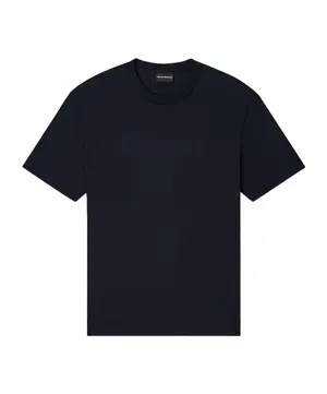 Emporio Armani Short-sleeved Crewneck T-shirt - Navy Blue
