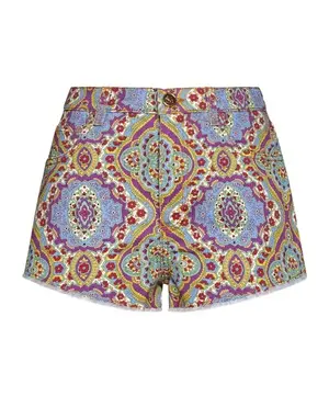 Etro Allover Printed Paisley Shorts
