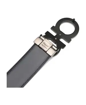FERRAGAMO Gancini Reversible Belt - Black