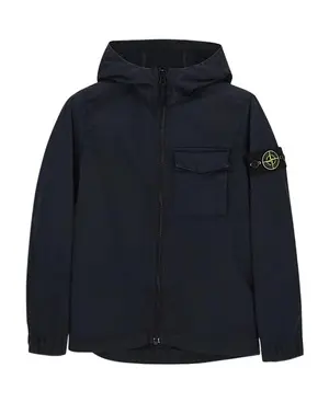 Stone Island Crinkled Cotton-jersey Hoodie Jacket
