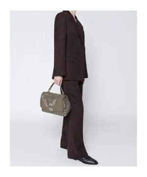 ZANELLATO Postina Studded Turn-lock Tote Bag - Gray