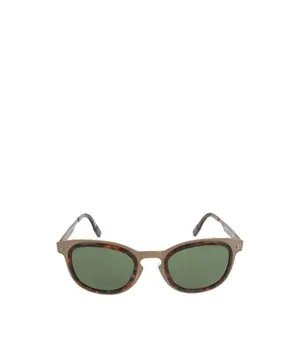 Zegna Full Rim Round Frame Sunglasses - Grey