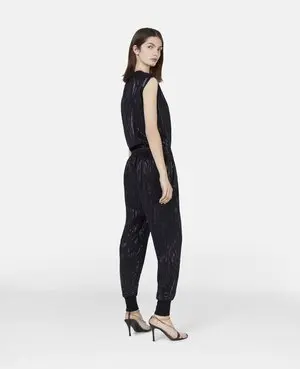 Stella McCartney Wood-grain Effect Metallic Tapered Trousers