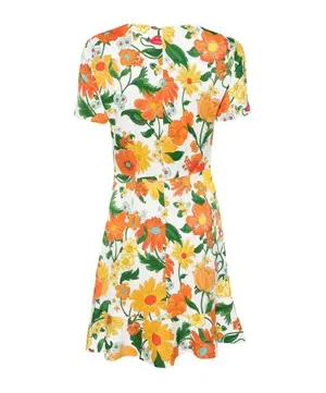 Stella McCartney Floral Print Ruffled Dress