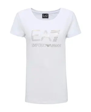 EA7 Round Neck Short Sleeve T-shirt - White