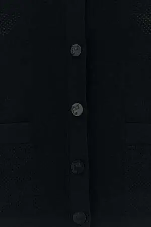 Tory Burch T Monogram Jacquard Cardigan - Black