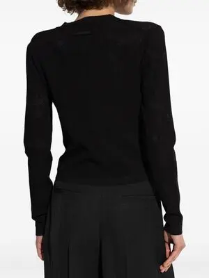 Tory Burch T Monogram Jacquard Cardigan - Black