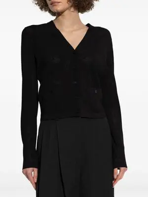 Tory Burch T Monogram Jacquard Cardigan - Black