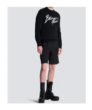 Balmain Paris Intarsia Merino Wool Jumper