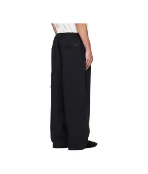 Y3 Drawstring Wide Leg Cargo Trousers