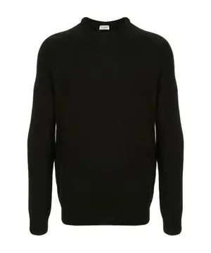 Saint Laurent Crewneck Knitted Jumper - Black
