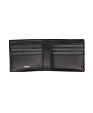 TOM FORD Bifold Embossed Wallet - Black