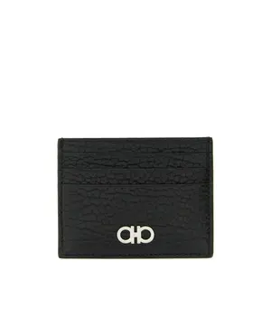FERRAGAMO Gancini Card Holder - Black