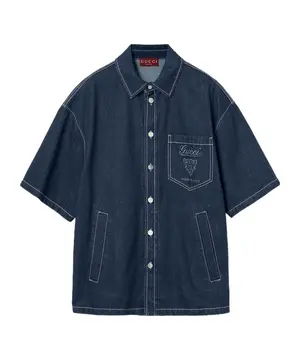 Gucci Lasered Denim Shirt