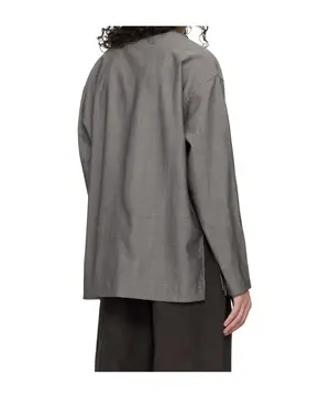 Studio Nicholson Karst Mandarin Collar Shirt - Grey