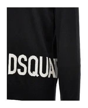 Dsquared2 Jacquard Logo Crewneck Sweater