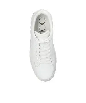 JIMMY CHOO Diamond Maxi Leather Sneakers - White