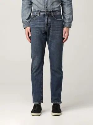 Saint Laurent Cotton Straight Jeans - Blue