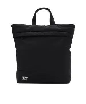 Burberry Shield Logo Plaque Tote Bag - Black