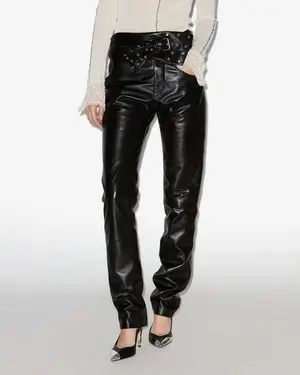 Isabel Marant Étoile Chazia" Belted Leather Trousers