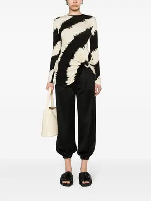 JIL SANDER Elastic Waist Jogging Pants - Black
