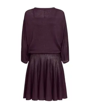 Alaïa Layered Skater Dress - Maroon