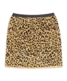 Valentino Garavani Leopard-print Lurex Jacquard Knit Miniskirt