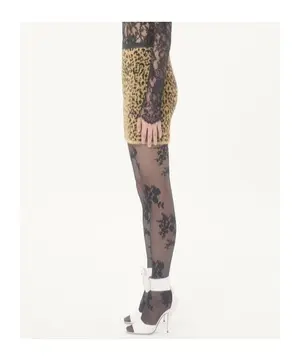 Valentino Garavani Leopard-print Lurex Jacquard Knit Miniskirt