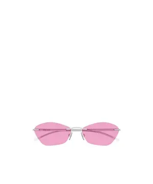 Alexander McQueen Irregular Frame Sunglasses - Silver