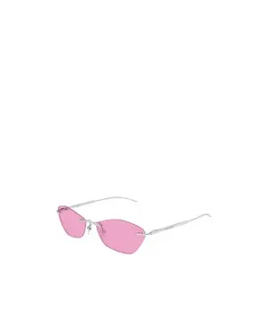 Alexander McQueen Irregular Frame Sunglasses - Silver