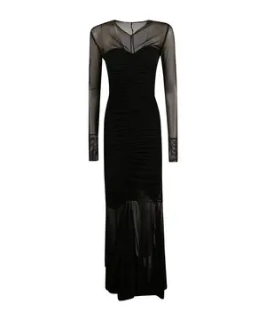 Norma Kamali Shirred Fishtail Gown