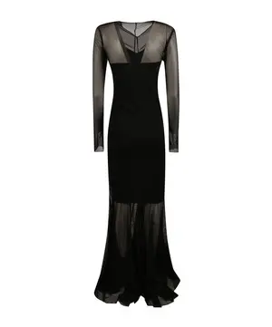 Norma Kamali Shirred Fishtail Gown