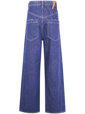 DARKPARK Ines Fold-over Wide-leg Jeans - Blue