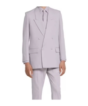 Gucci Double-breasted Peak Lapel Gabardine Jacket - Lavender
