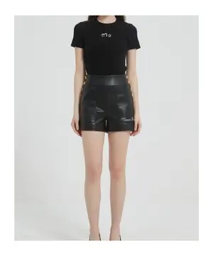 Marissa Chiara Embellished Button Shorts
