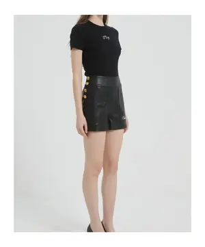 Marissa Chiara Embellished Button Shorts