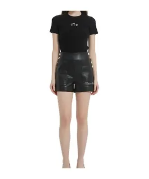 Marissa Chiara Embellished Button Shorts