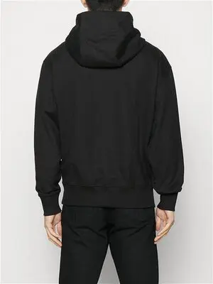 Hugo Boss Logo Print Drawstring Hoodie - Black
