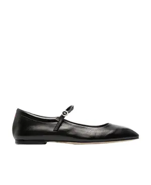 AeydĒ Mary Jane Square-toe Ballerina Flats - Black