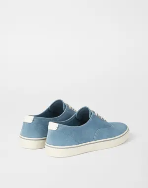 Brunello Cucinelli Suede Lace-up Sneakers - Azure