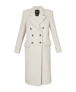 Liu Jo Double Breasted Coat With Notched Lapel