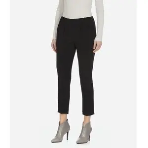 Brunello Cucinelli Cropped Trousers With Elastic Waist - Black