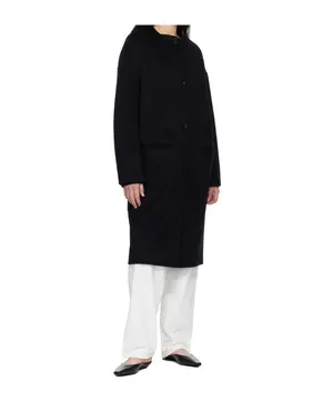 Loulou De Saison Kerry Drap Oval Coat - Black