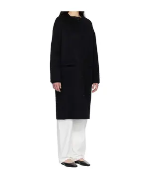 Loulou De Saison Kerry Drap Oval Coat - Black