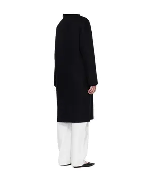 Loulou De Saison Kerry Drap Oval Coat - Black