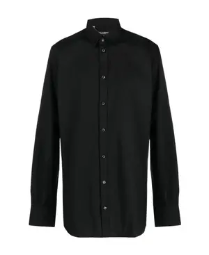 Dolce & Gabbana Dolce Gabbana Long-sleeved Buttoned Shirt - Black