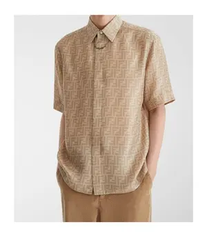 Fendi Logo Detailed Short Sleeved Shirt