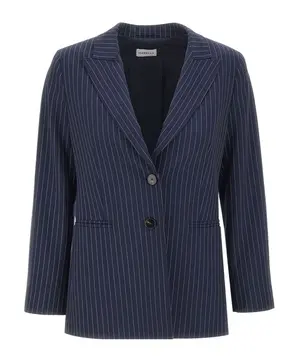 Marella Striped Blazer - Black